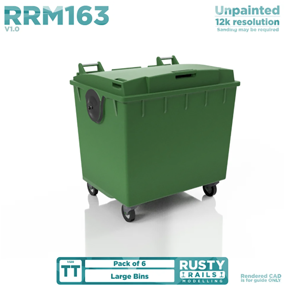 Rusty Rails Modelling 3D printed TT:120 scale Large Bins – Key Publishing Ltd
