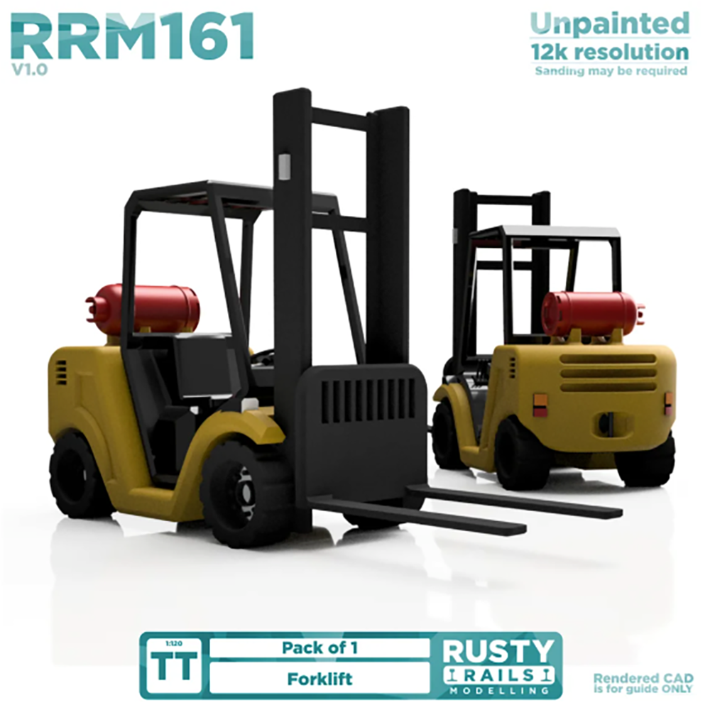 Rusty Rails Modelling TT:120 scale 3D printed Forklift – Key Publishing Ltd