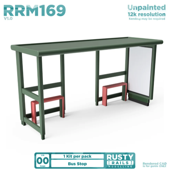Rusty Rails OO Gauge Bus Stop 3D printed kit – Key Publishing Ltd