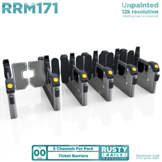 Rusty Rails Modelling 'OO' gauge 3D printed ticket barriers – Key ...
