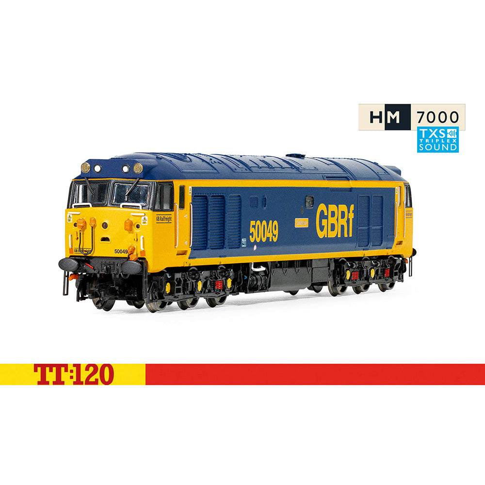 Hornby TT:120 scale GBRf Class 50 50049 Defiance - Era 11 Sound Fitted ...