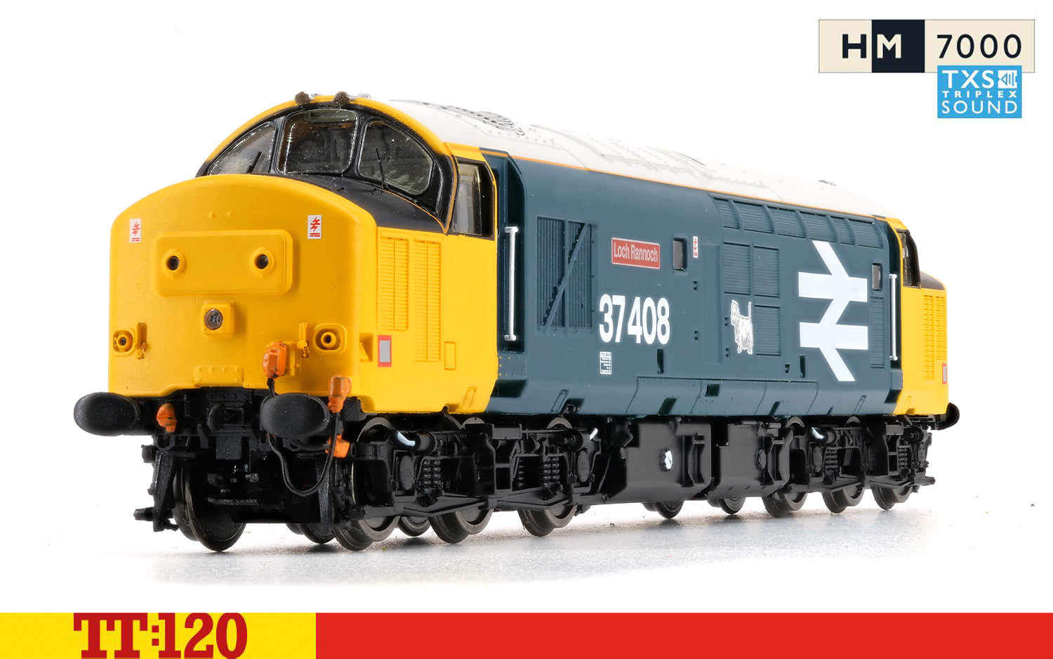Hornby TT:120 scale Class 37 Co-Co 37408 Loch Rannoch Sound Fitted ...